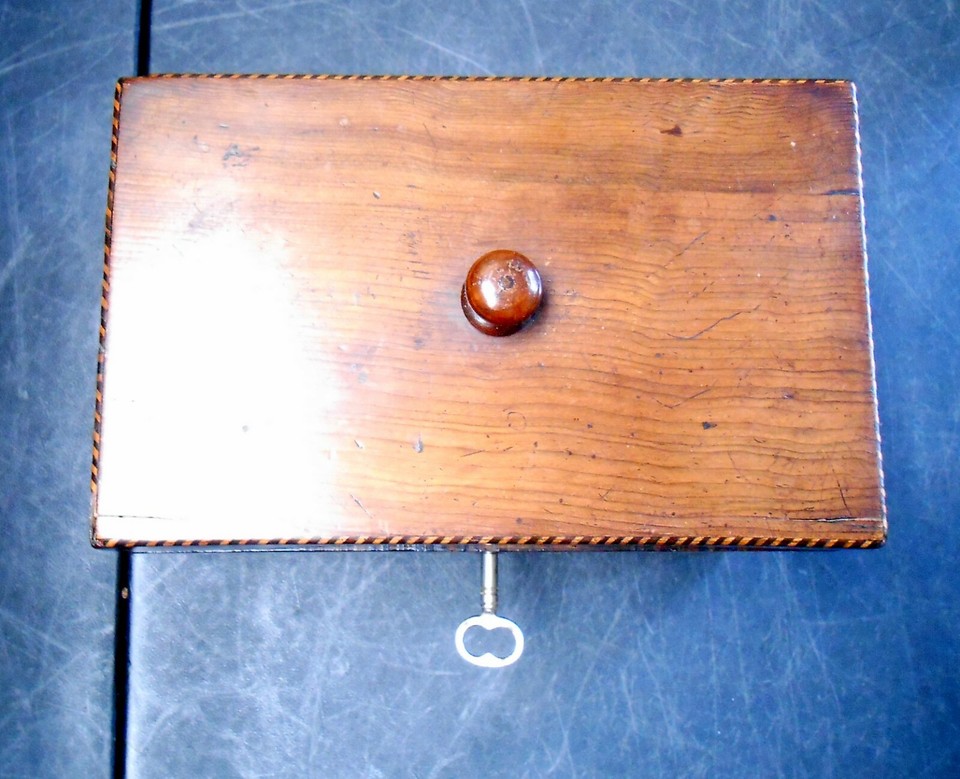 Fabulous Rare 1800's 2 Compartment Maple/Pine Humidor Metal Liners 7 x ...