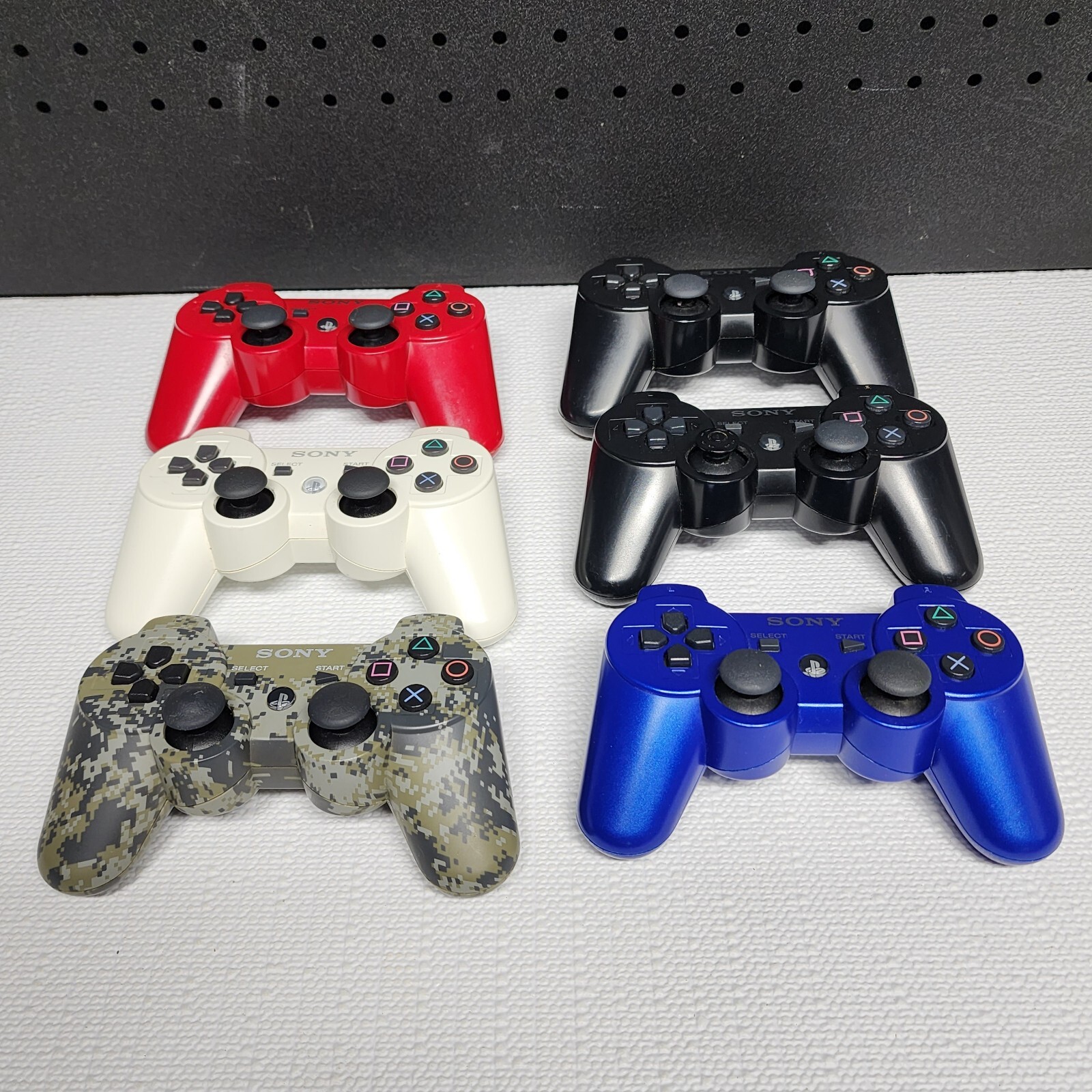 Lot of 6 Sony PlayStation 3 PS3 Sixaxis Wireless Controllers CECHZC2U ...