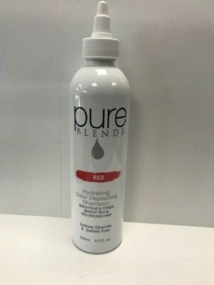 Pure Blends Hydrating Color Depositing Shampoo ( RED ) 8.5 oz / 250 ml ...