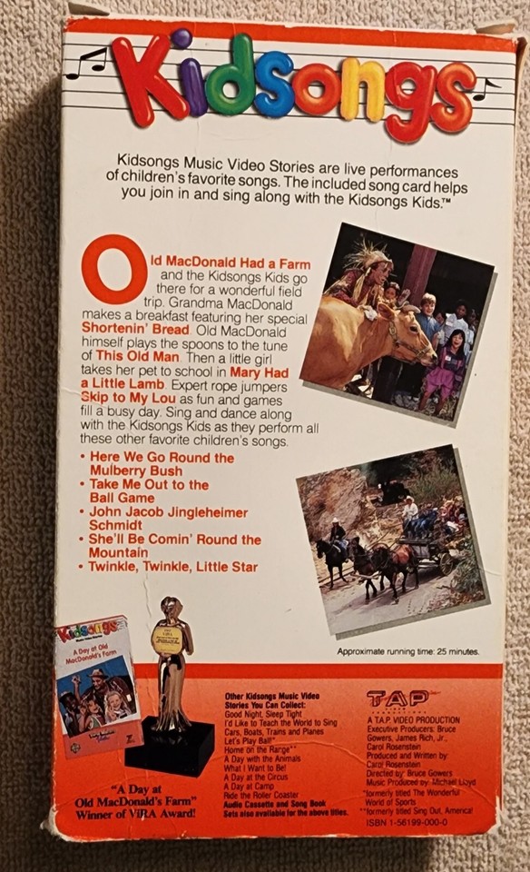 Kidsongs View-Master Video VHS Tape Music A Day at Old MacDonald's Farm ...