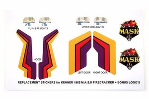 Stickers for KENNER M.A.S.K FIRECRACKER Stickers Personalized with ...