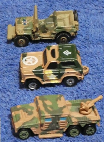 MICRO MACHINES MILITARY VEHICLES JEEP HUMMER WITH GUN GALOOB LGTI 1991 ...