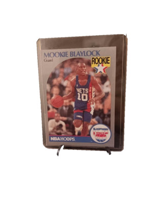 1990 NBA Hoops Basketball Card #193 Mookie Blaylock Rookie New Jersey ...