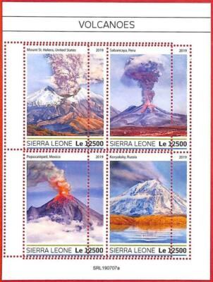 A4606 - SIERRA LEONE - ERROR MIPERF, Kleinbogen: 2019, Vulkane ...