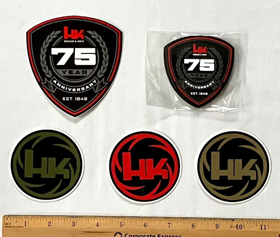 HK HECKLER & KOCH 75 ANNIVERSARY MORALE GUN PATCH, STICKERS DECALS, OR ...