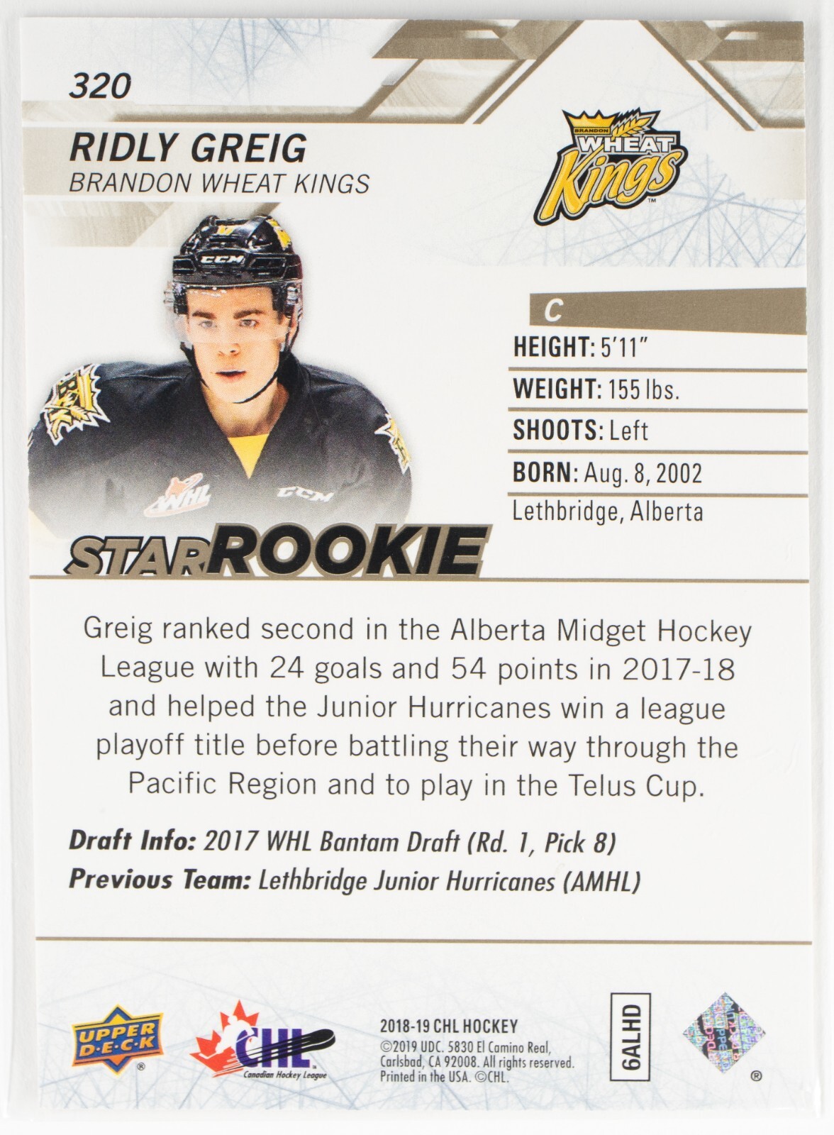 Ridly Greig Star Rookie Midnight Exclusives /25 - Ottawa Senators ...