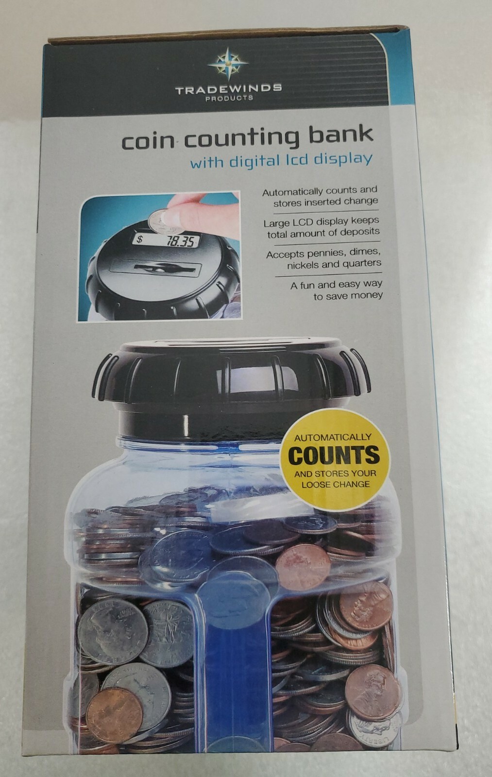 Tradewinds HS6601 Coin Counting Jar With Digital LCD Counting for sale ...