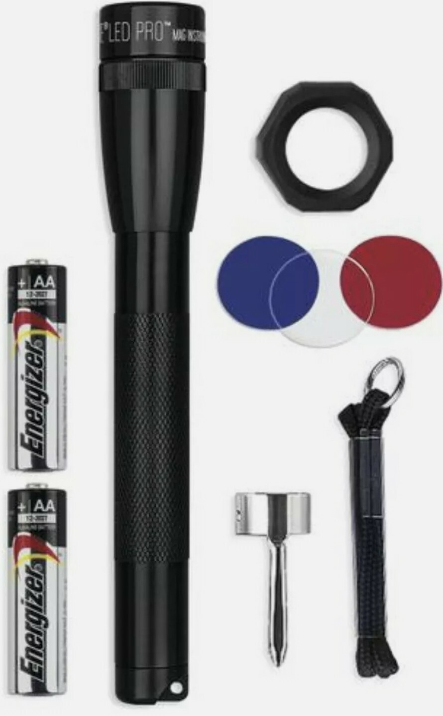 Mini MAGLITE LED Pro 2-Cell AA Combo Pack, Black Flashlight #SP2P01CL ...