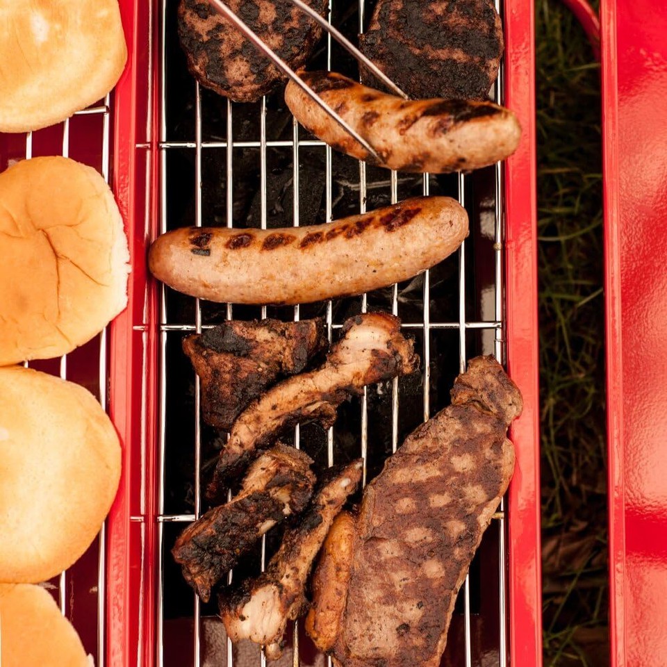 Portable BBQ Grill Box Foldable Camping Accessory Charcoal Grill Travel ...