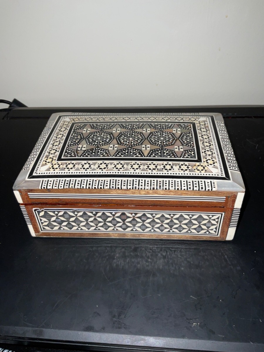 Inlaid Wooden Boxes Early 20th Century Inlaid Wood Box For Sale At