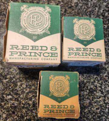 Wood Screws Round Head 3 Boxes Reed & Prince 2.5"-8, 1.25"-8, 2"-8 Zinc ...