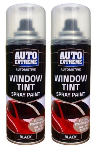 3 x Car Window AUTO SPRAY TINT Lights Body Aerosol Paint Tinting Black ...