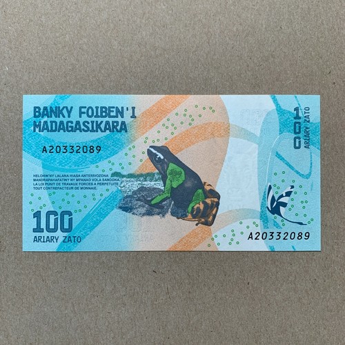 Frog Note. Madagascar, Banknote. Animal Currency. Paper Money ...