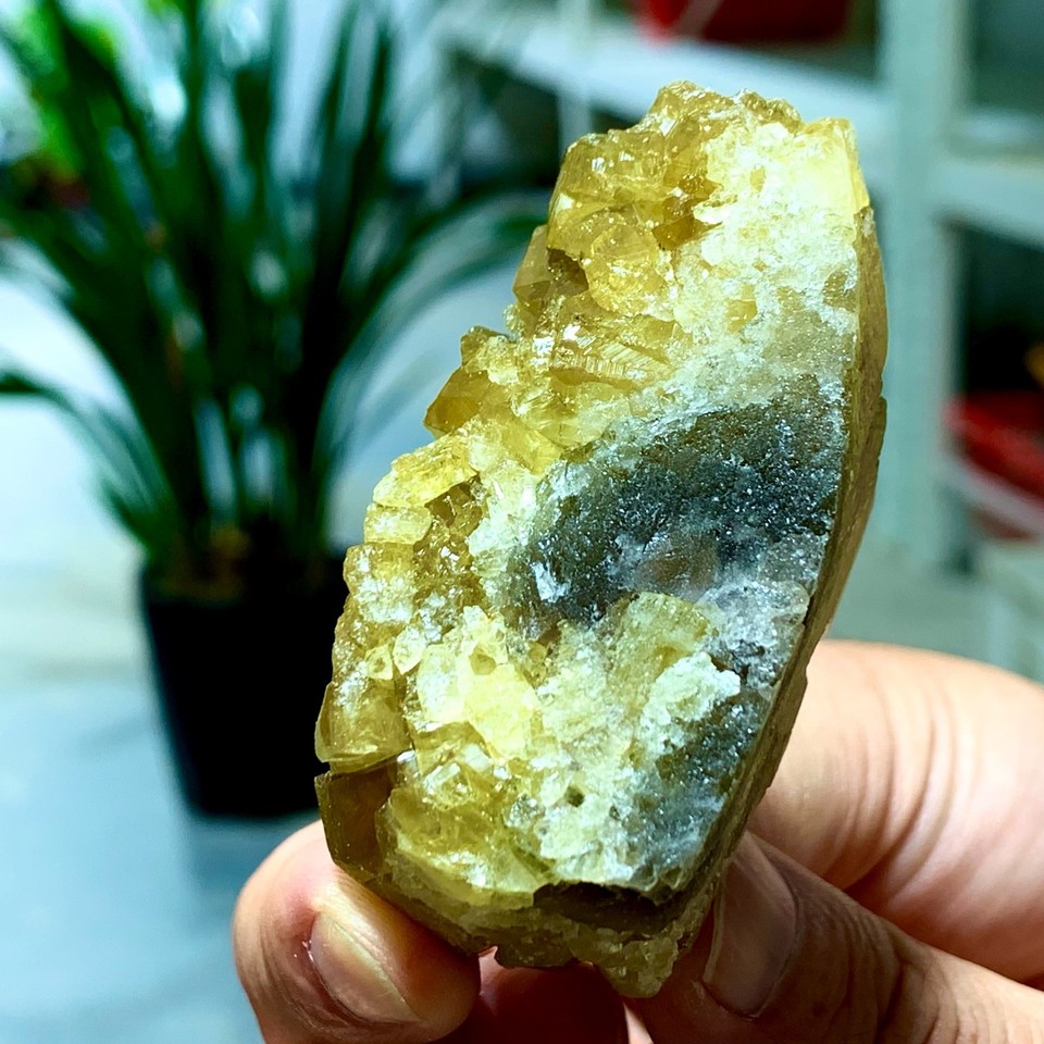 126G Shiny Golden Cuboid Barite Crystal Based on the Purple Spherical ...