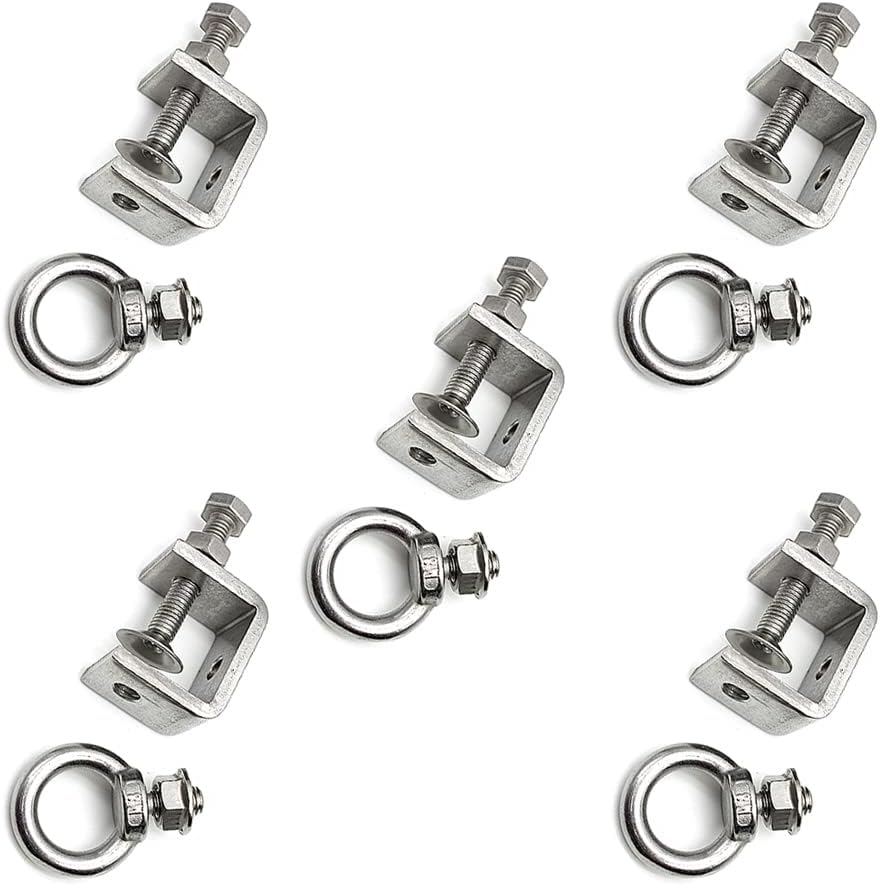 5Pcs C-Clamps;C Clamp Stainless Steel, Beam Clamp.Comes with Stainless ...