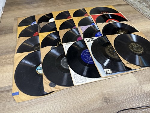 🍊Vintage Lot Of 20 Mixed 78 RPM 10" Vinyl Shellac Records w/ Sleeves ...