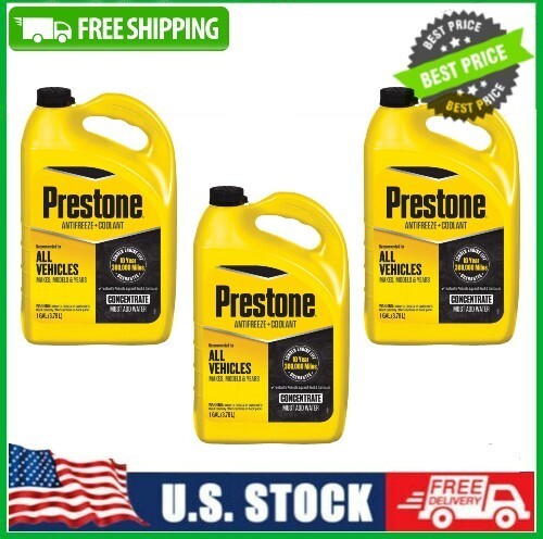 3 Pack Prestone All Vehicles, 10yr/300k Mi- Antifreeze+Coolant, 1Gal ...