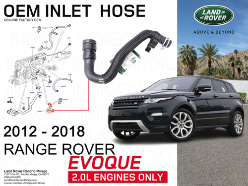2012-2018 RANGE ROVER EVOQUE 2.0L Genuine Factory OEM Inlet Hose E ...