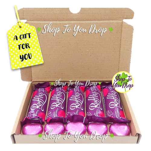 10 ITEM RASPBERRY RUFFLES BARS & HEARTS PERSONALISED GIFT HAMPER Gift ...