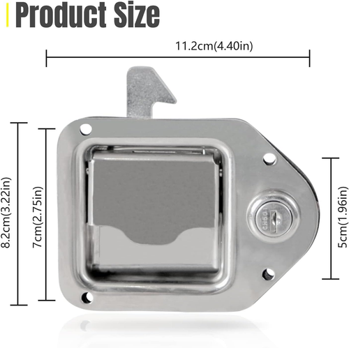 2Pcs Truck Tool Box Latch Toolbox Paddle Lock Replacement Handle ...