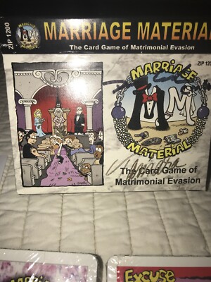 Marriage Material Card Game New Decks Sealed Signed By Creators Zipwhaa ...