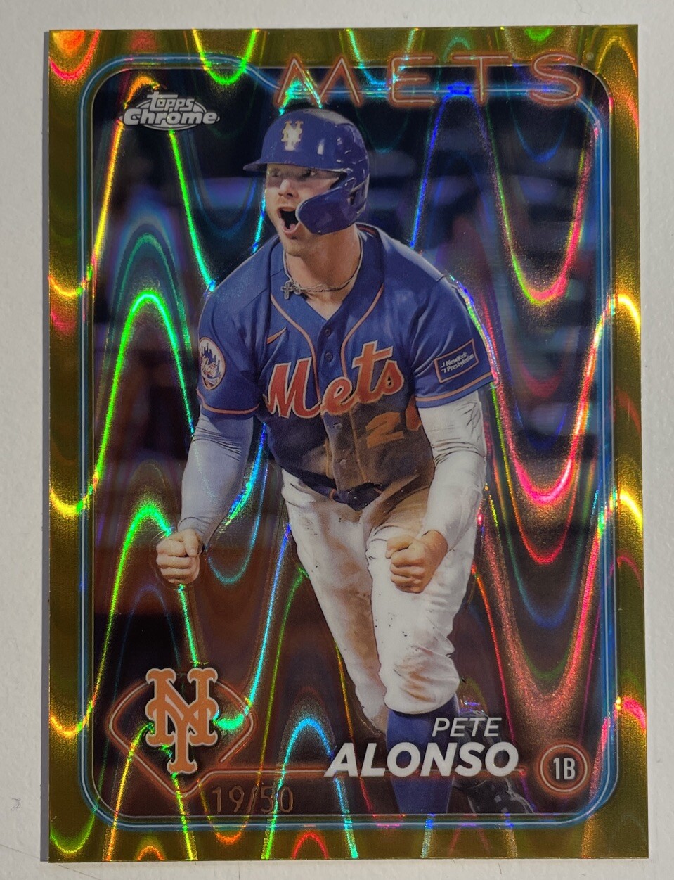 2024 Topps Chrome Gold Ray Wave Parallel SSP #269 Pete Alonso #’d 19/50 ...