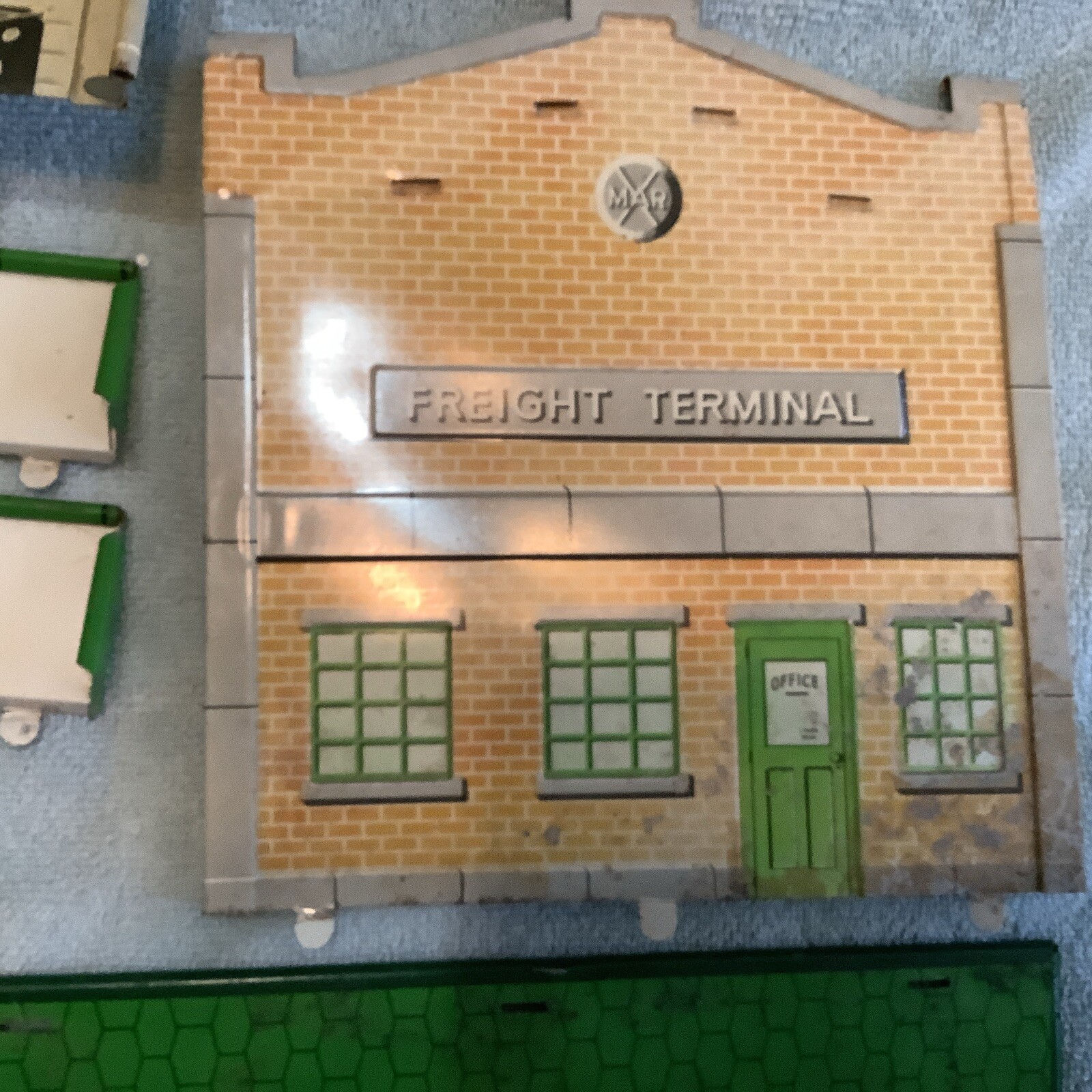 Marx Freight Terminal Tin Litho Train Station Toy Building Vintage ...