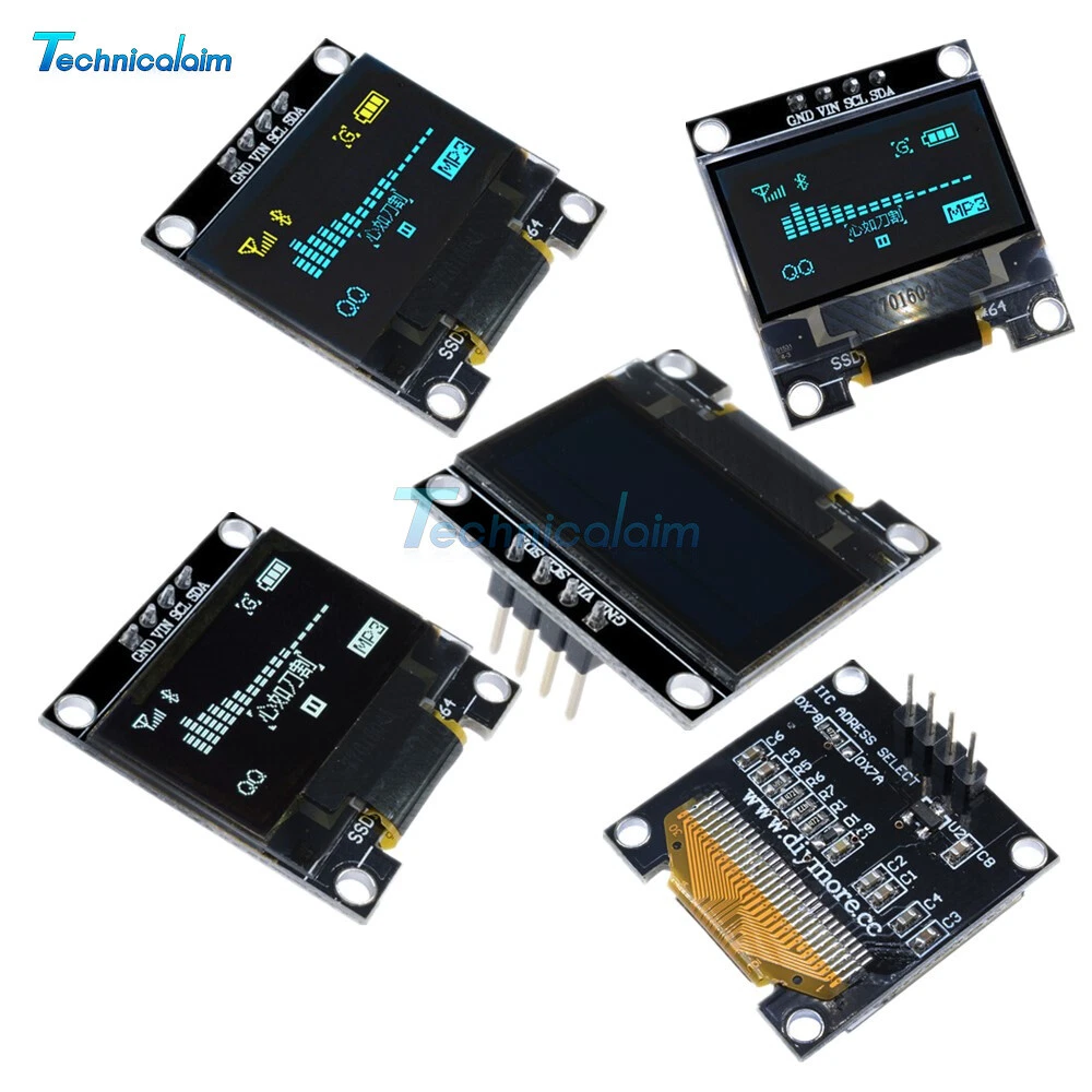 Купить Ибей | 1/2/5PCS 0.96" I2C IIC Serial 128X64 OLED LCD Display ...