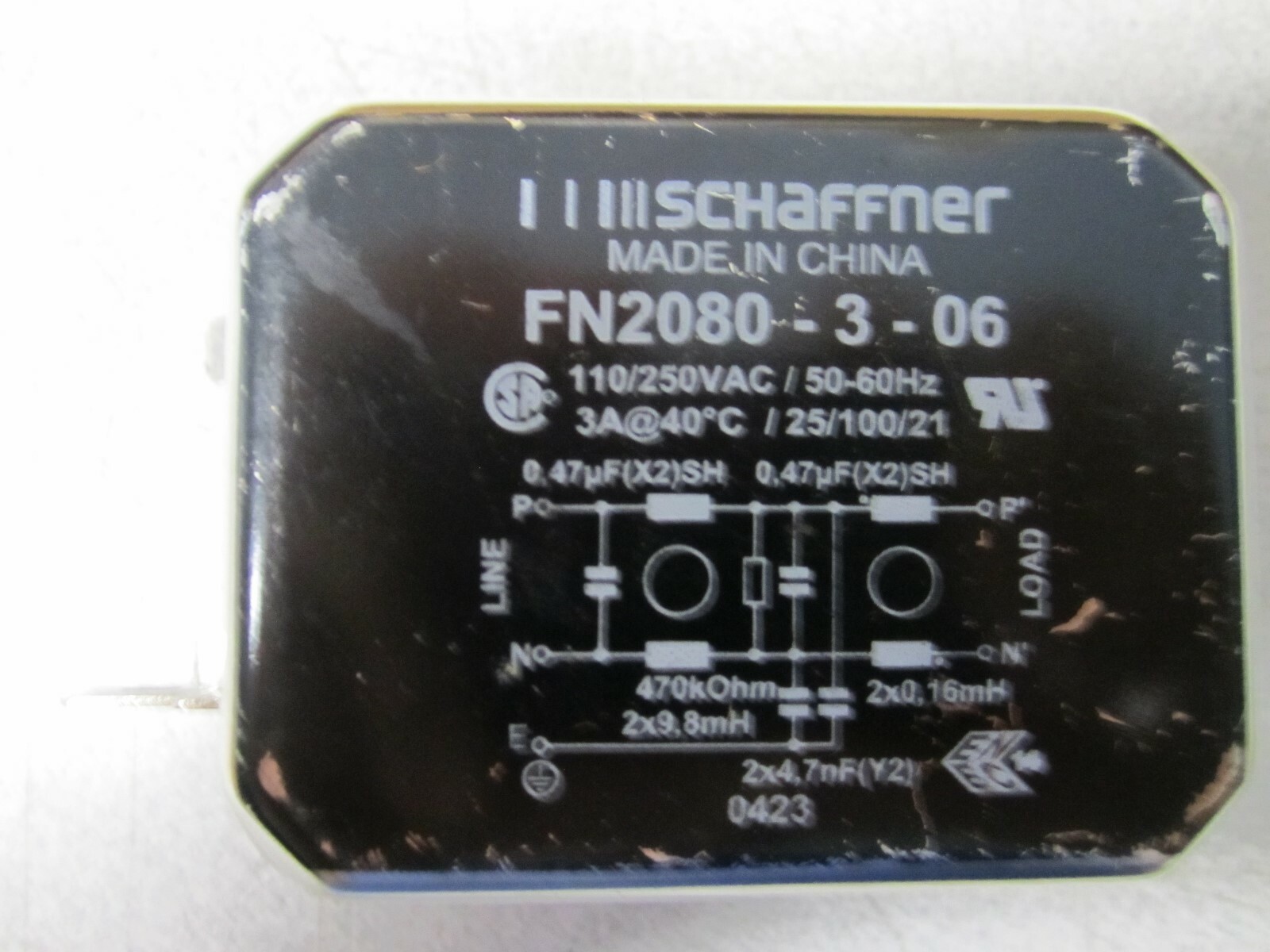 Lot of 60 Schaffner FN2080-3-06 Industrial Control System Line Filter ...