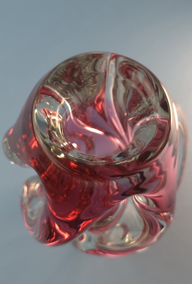 Chribska Glass Vase Josef Hospodka Design 1960s Czech Art Glass Sklo ...