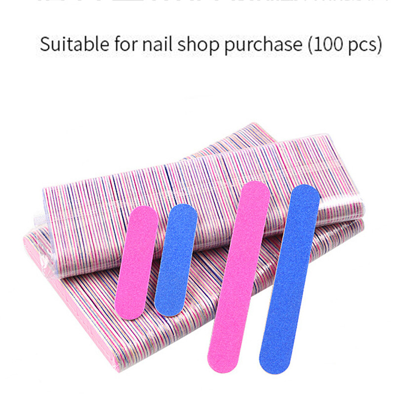 100pcs Mini Nail File Nail Buffers DIY Manicure Pedicure Scrub Nail ...
