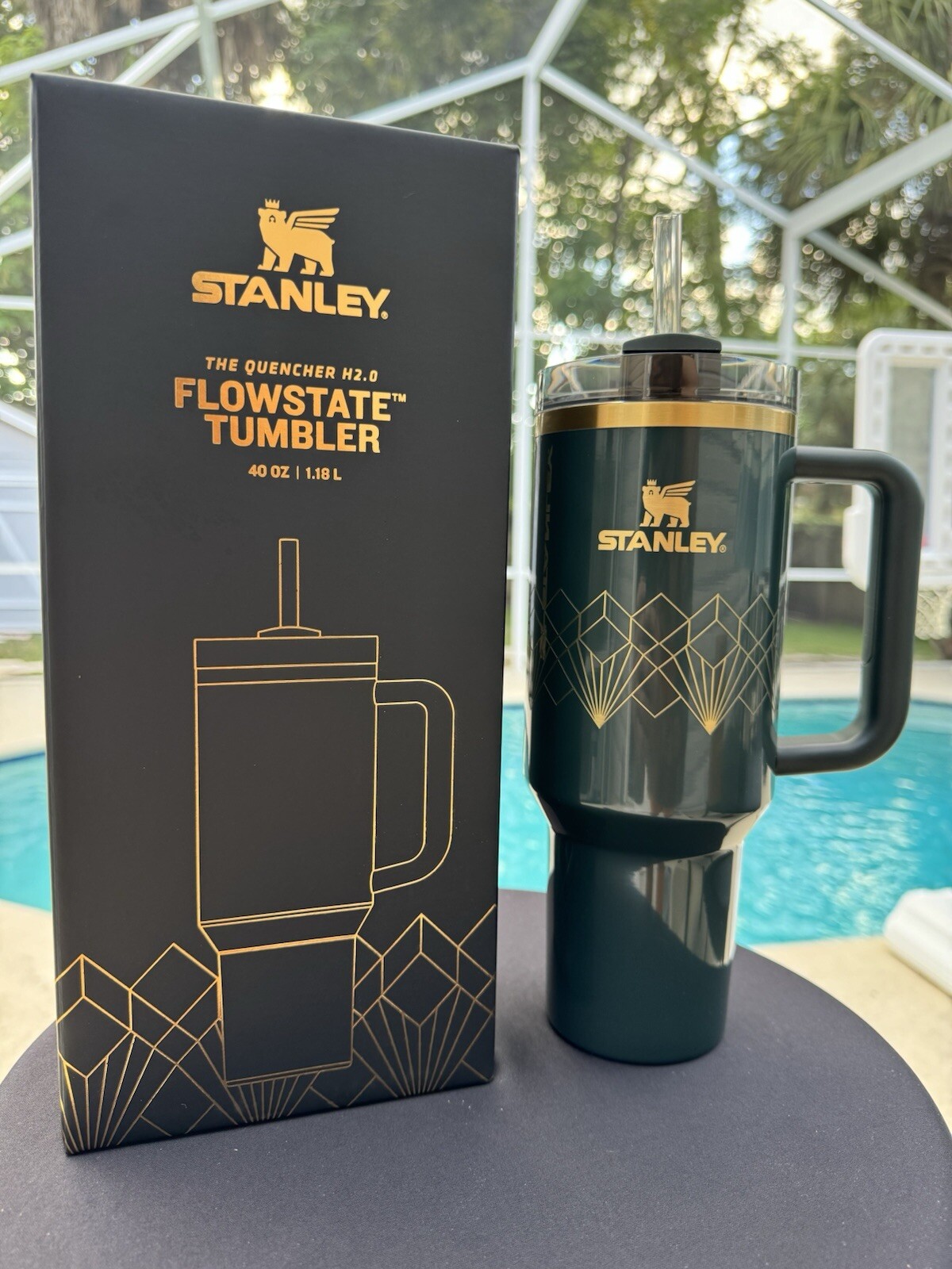 Stanley Deco Collection Quencher H2.0 Flowstate Tumbler Forest Gloss ...