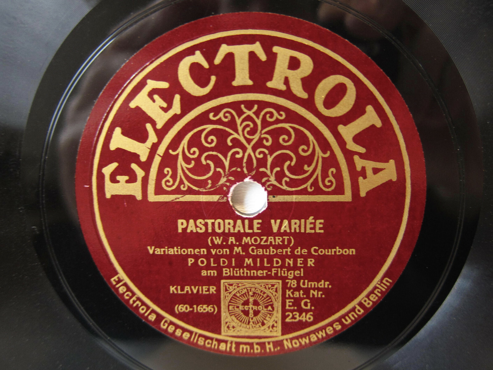 78rpm POLDI MILDNER Piano - Pastorale Variee (Mozart) / Etude (Chopin ...