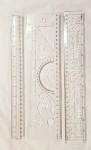 Ruler And Stencil Letters Alphabet Numbers School Office Home Kids ...