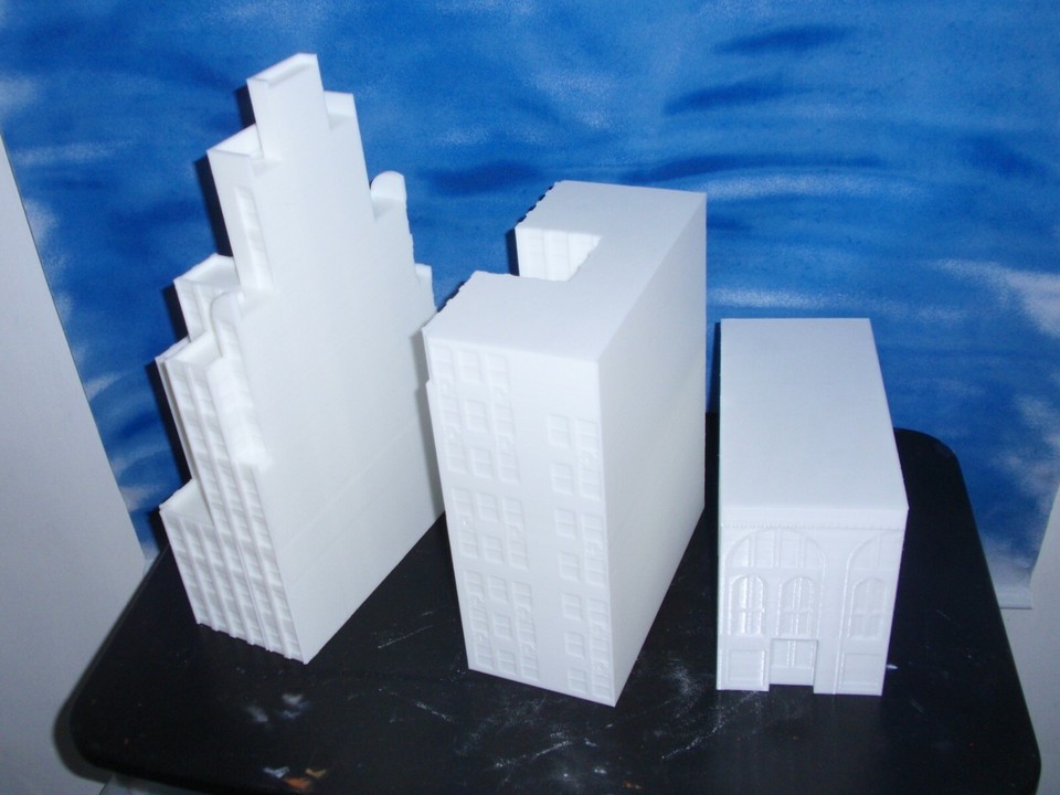 HO SCALE HALF OF A SKYSCRAPER BASED OFF THE PENOBSCOT BUILDING Detroit ...
