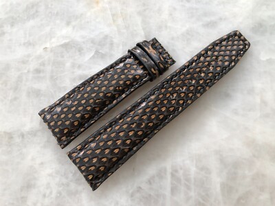 21mm/18mm Brown Python Print Leather Watch Strap Band | eBay