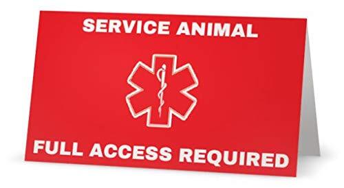 (5 Pack) Service Animal id Badge ADA Rights info Card, Service Dog ...