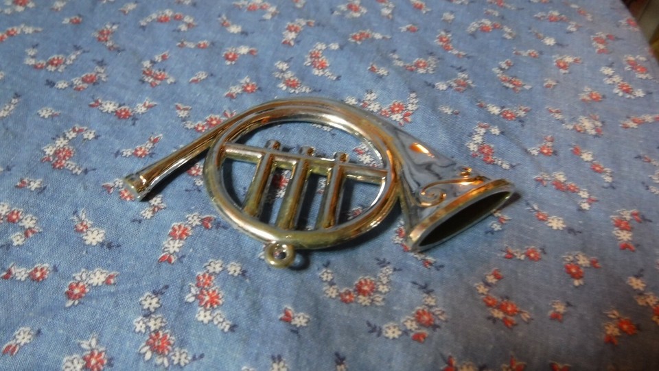Christmas Ornament Plastic Silver Color Horn 4 Inch Wide | eBay
