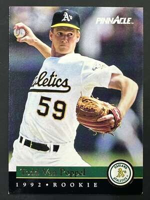 1992 Pinnacle Baseball Todd Van Poppel Athletics 1992 Rookie 12 of 30 ...