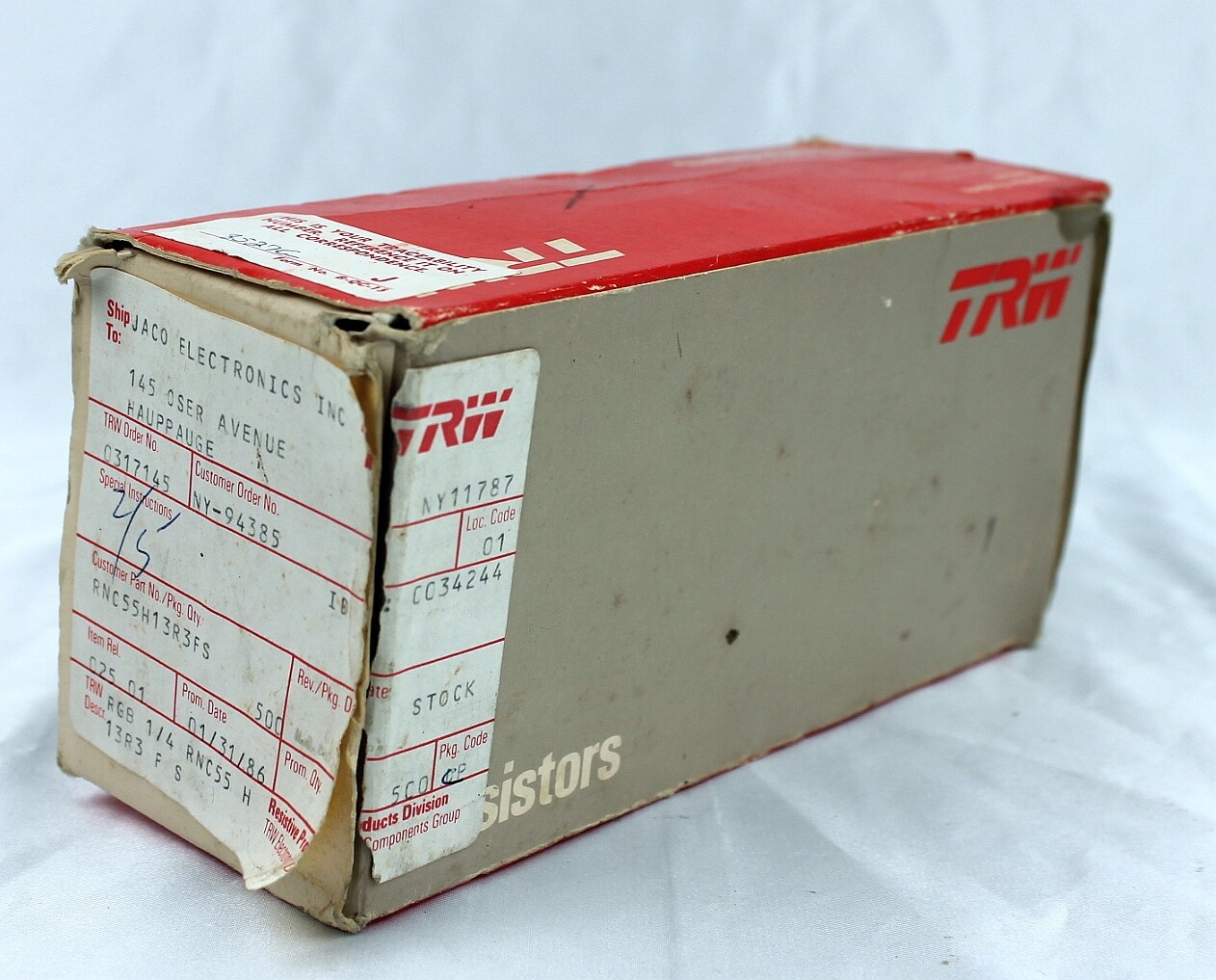 500 PCS ~ TRW 13 Ohm 1/4 Watt 1% RNC55 Precision Metal Film Resistors ...