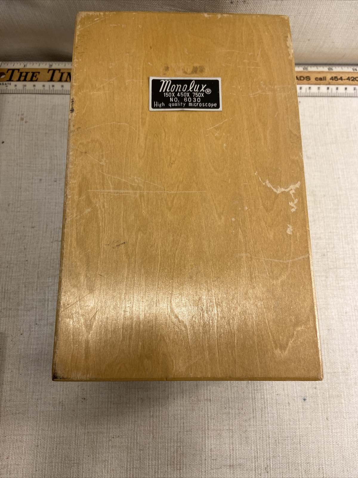 VINTAGE Monolux Microscope 6030 100X-750X Zoom With Case And Equipment ...