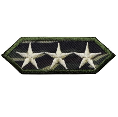 Military 3 Stars Applique Patch - Camouflage Camo Badge 2-7/8" (Iron on ...