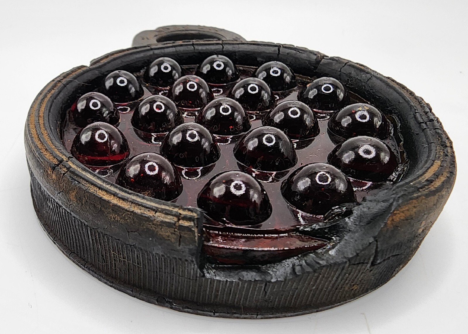 Vintage Original Vitralux Rubber Cat Eye Bubble Ruby Glass Reflector ...