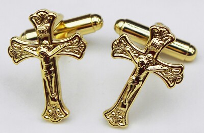 Crucifix Cufflinks Cuff Links Catholic Holy Cross | eBay
