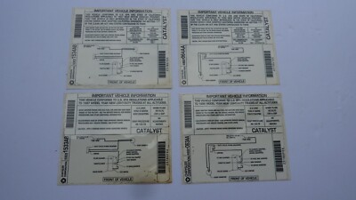 Chrysler Vehicle Emission Control Information Label Jeep Dodge 53031316 ...