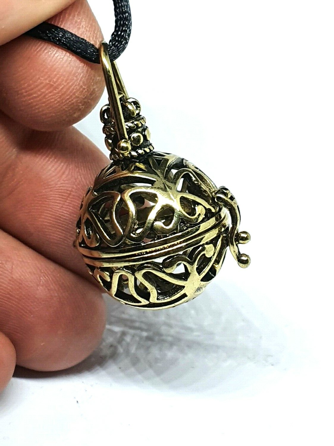 Angel Caller Locket Necklace Harmony Ball Butterfly Hinged Tie Cord ...