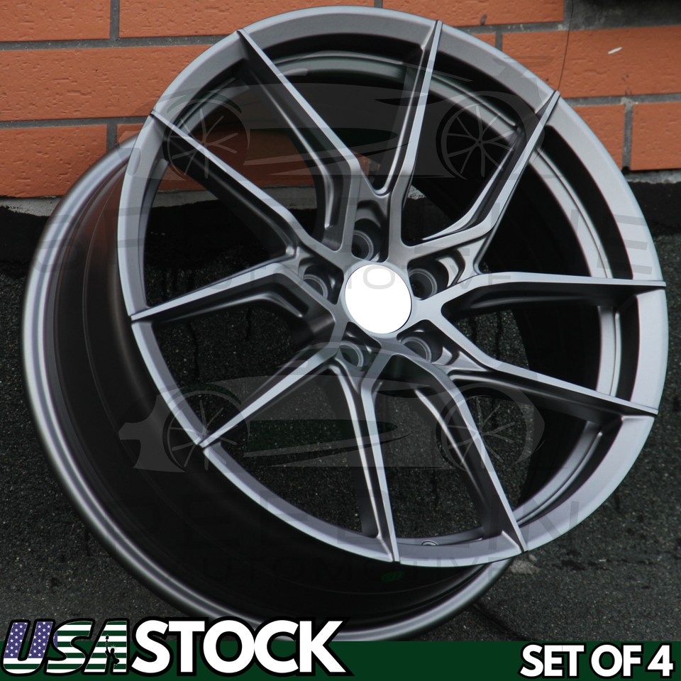 NEW Wheels 5x114.3 18x8 18" Inch Rims Set of 4 Style US Square Setup ...