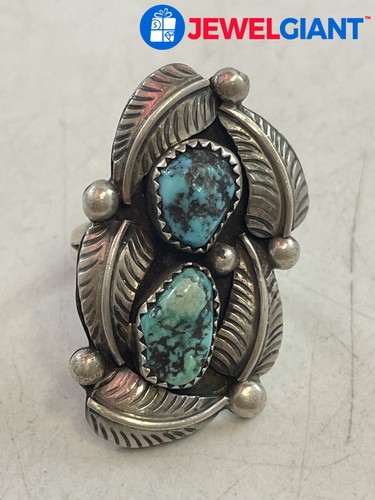 STERLING SILVER TK EMERSON NAVAJO RING SIZE 7.25 TURQUOISE 11.4G #FT523 | eBay