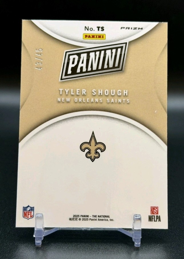 2025 Panini National Tyler Shough Splash Of Color Silver Vinyl /45 RC ...