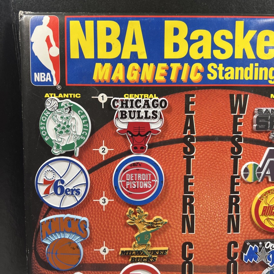RARE Vintage 1988-91 NBA Basketball Magnetic Team Standing Board 27 ...